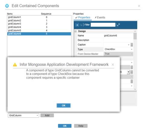 Checkbox In A Grid Column In Mongoose Form Infor Global Community