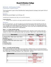 Classification Coding Scenario Docx MCCG ICD Procedural Coding Classification Coding