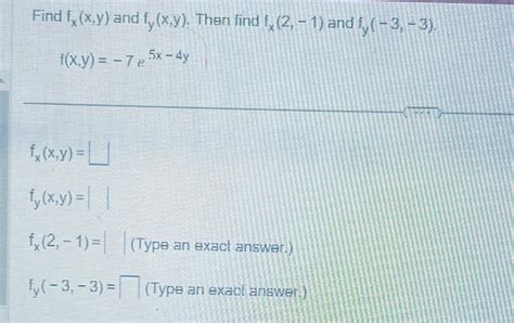 Solved Find Fxxy And Fyxy Then Find Fx2−1 And