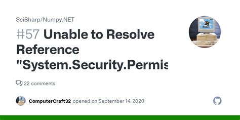 Unable To Resolve Reference System Security Permissions Issue 57