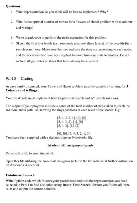 Solved For This Assignment We Will Consider A Towers Of Chegg