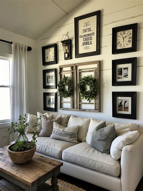 20 Modern Farmhouse Living Room Wall Decor Ideas That Feel Warm And Stylish