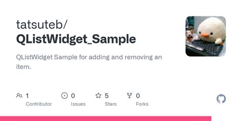 Github Tatsutebqlistwidgetsample Qlistwidget Sample For Adding And