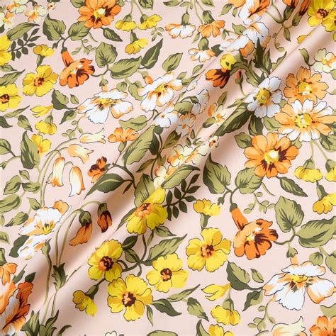 Floral Printed Cotton Shop Luxury Fabric