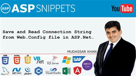 Save And Read Connection String From Webconfig File In Aspnet Youtube