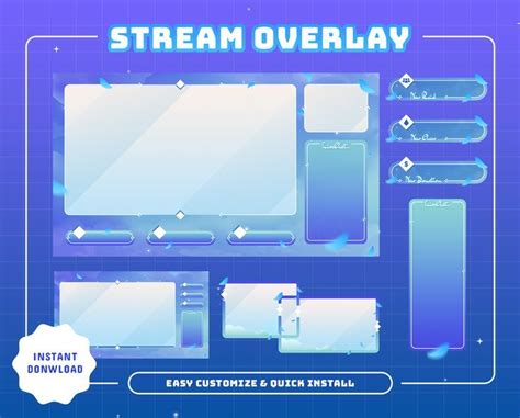 Custom Overlays For Your Stream Iridescent Animated Stream Package