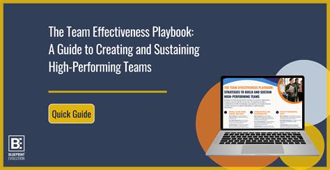 The Team Effectiveness Playbook A Guide To Creating And Sustaining High Performing Teams