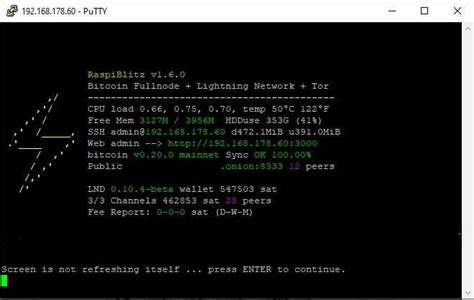 Refresh Info Screen In Loop · Issue 1569 · Raspiblitzraspiblitz · Github