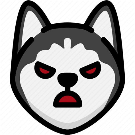 Angry Dog Emoji Emotion Expression Face Feeling Icon Download