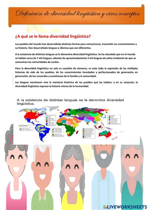 Reconocimiento De La Diversidad Linguistica Y Cultural Worksheet