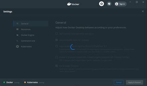 Settings Page Is Loading Forever Issue Docker For Win GitHub