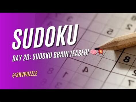 Day Sudoku Brain Teaser Sudokutricks Sudokutips Sudokupuzzle