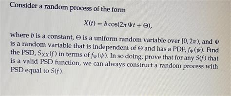 solved consider a random process of the form a x t b