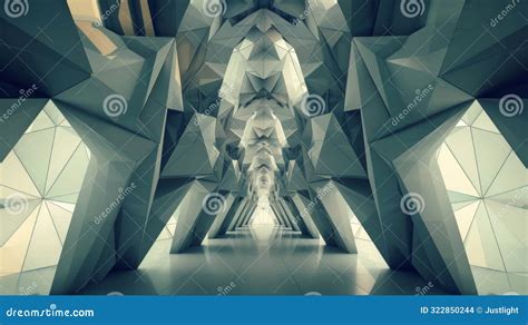 A Symmetrical Arrangement Of Polygons Giving The Impression Of A Constant Flux And