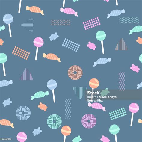 귀여운 치비 스위트 푸드 소프트 컬러풀한 이음새가 없는 패턴 낙서 키즈 베이비 카와이 만화 프리미엄 벡터 공휴일에 대한 스톡 벡터 아트 및 기타 이미지 Istock