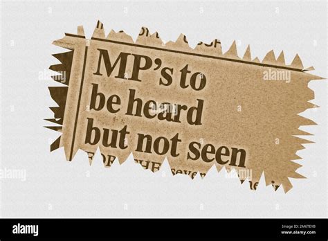 MP S To Be Heard But Not Seen News Story From 1975 Newspaper Headline