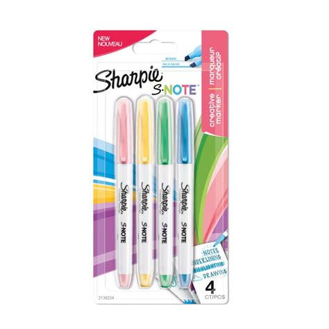 Sharpie S Note Creative Markers Chisel Tip 4 Pcs Beste