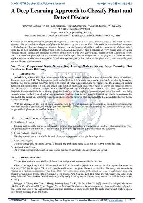 Pdf A Deep Learning Approach To Classify Plant And Detect Disease