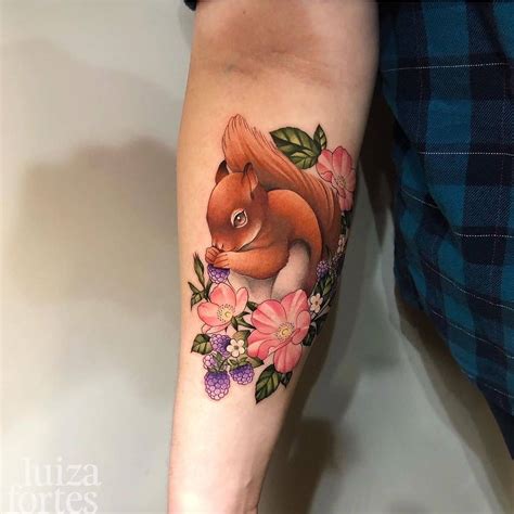 Cute Squirrel Tattoo