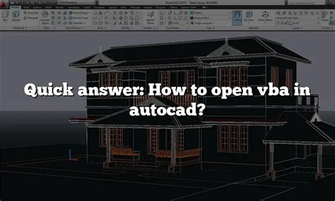 Quick Answer How To Open Vba In Autocad Caddikt