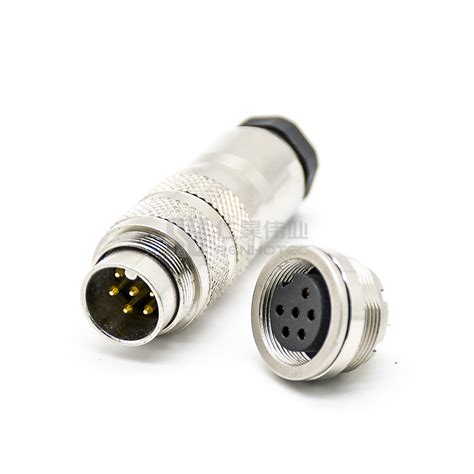 M16 Female Circular Connector 6 Pin Male Female Threaded Connector