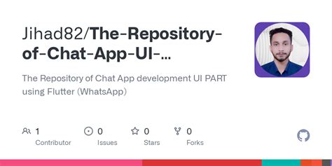 github jihad82 the repository of chat app ui whatsapp ui the repository of chat app