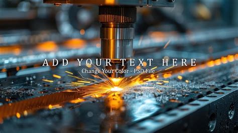 Premium Psd Industrial Laser Cutter With Sparks