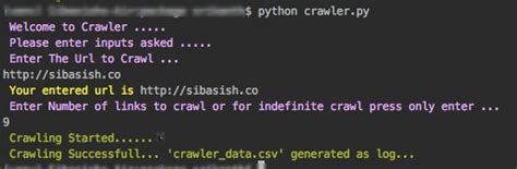 Github Iamsibasish Simple Crawler A Simple Crawler With An Option To Crawl A Particular