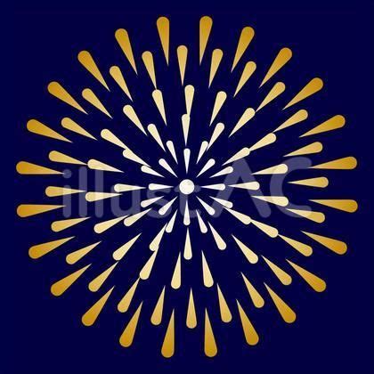 挿絵に使える金の打ち上げ花火のイラストイラスト in 2024