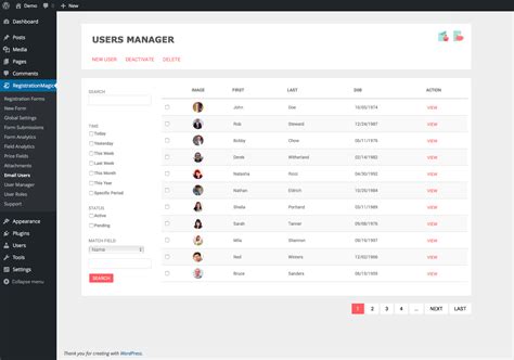 User Manager Profilegrid