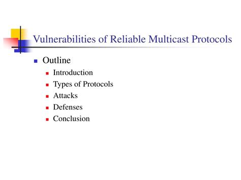 Ppt Vulnerabilities Of Reliable Multicast Protocols Powerpoint Presentation Id3341471