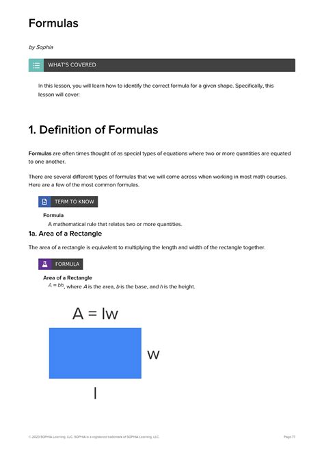 College Algebra Unit 1 Tutorials Pdf5 Formulas By Sophia In This Lesson You Will Learn How To