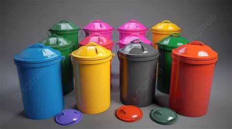 정리된 쓰레기 분리 3d 렌더링을 위한 전용 다채로운 쓰레기통 쓰레기통 플라스틱 재활용 큰 상자 배경 일러스트 및 사진 무료 다운로드 Pngtree
