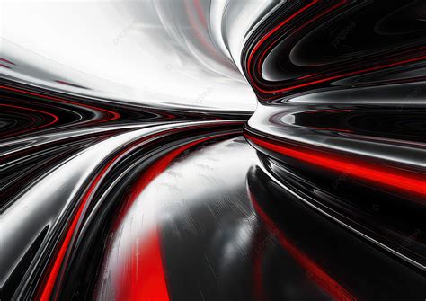 Abstract Swirling Design With Black Red And White Tones Creating A Dynamic Visual Effect