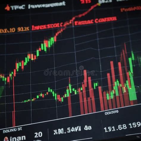 Trader Analyzing Data On Virtual Screenprice Graph And Indicator
