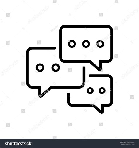 Conversation Messages Icon On White Background Stock Vector Royalty Free 1912768570 Shutterstock