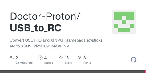 Github Doctor Protonusbtorc Convert Usb Hid And Xinput Gamepads Joysticks Etc To Sbus