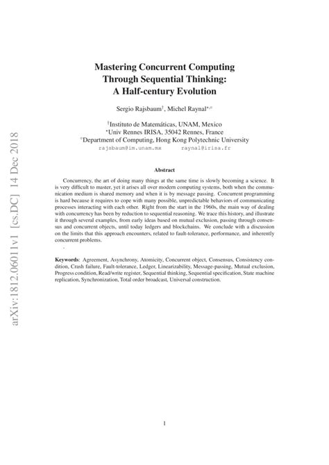 mastering concurrent computing through sequential thinking a half century evolution deepai