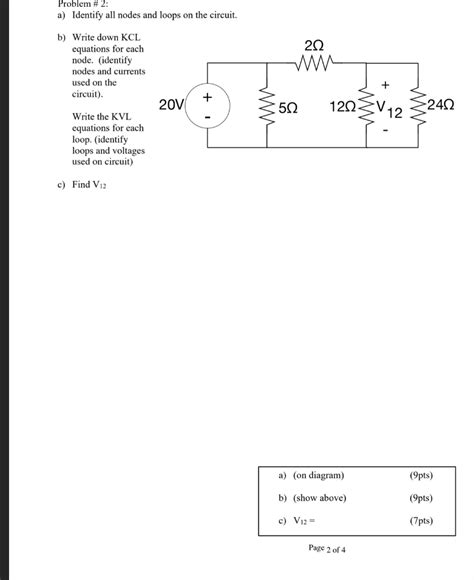Solved Problem 2 A Identify All Nodes And Loops On The