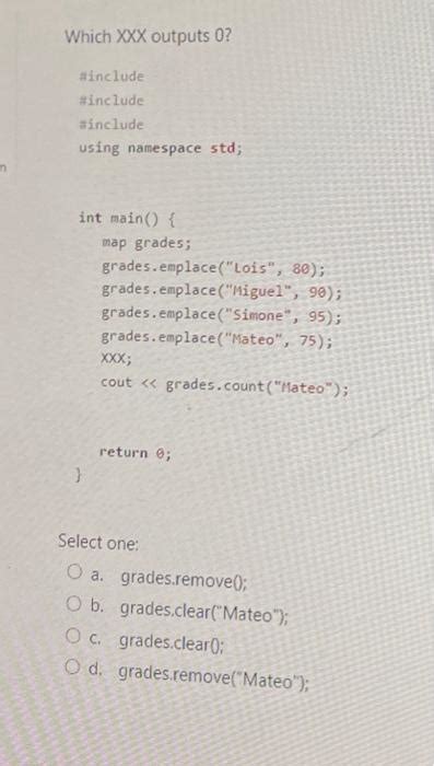 Solved Which XXX outputs 0 Ainclude include تinclude Chegg