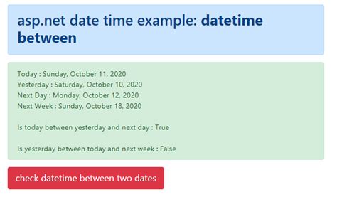 How To Check If A Datetime Is Between Two Given Dates In C