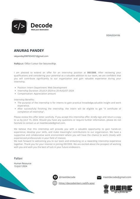 anurag pandey on linkedin internship virtualinternship decode careergrowth learning