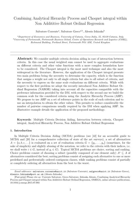 pdf combining analytical hierarchy process and choquet integral