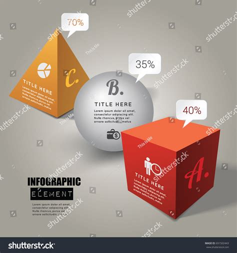 3d Geometric Modern Design Number 3 스톡 벡터로열티 프리 691502443 Shutterstock