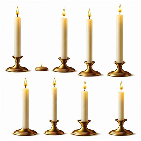 Unity Candle Vector Set White Back Premium Ai Generated Vector