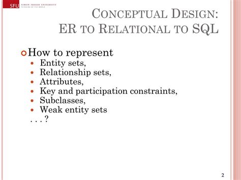 ppt from relational model to sql data model representing entity sets