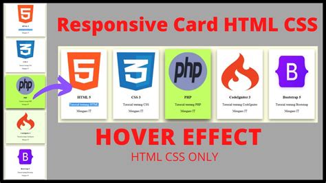 Cara Membuat Responsive Card Html Css Html Css Only 2022 Youtube