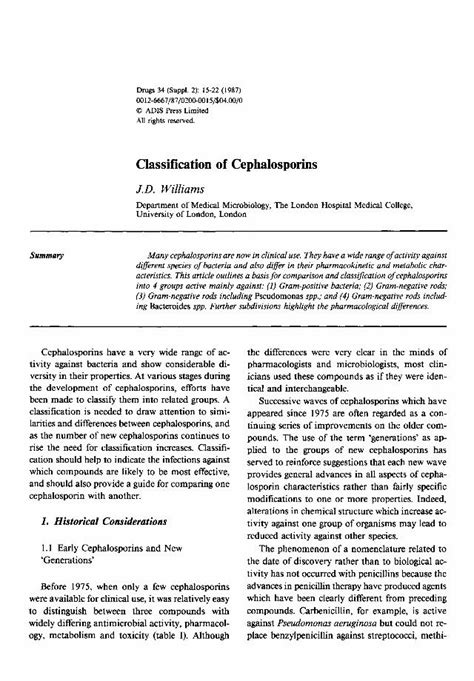 Pdf Classification Of Cephalosporins Dokumen Tips