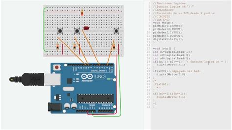 Encendido De Un Led Con Dos Pulsadores Arduino Youtube