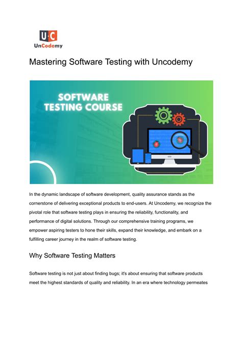 Ppt Mastering Software Testing With Uncodemy Powerpoint Presentation Id13120622